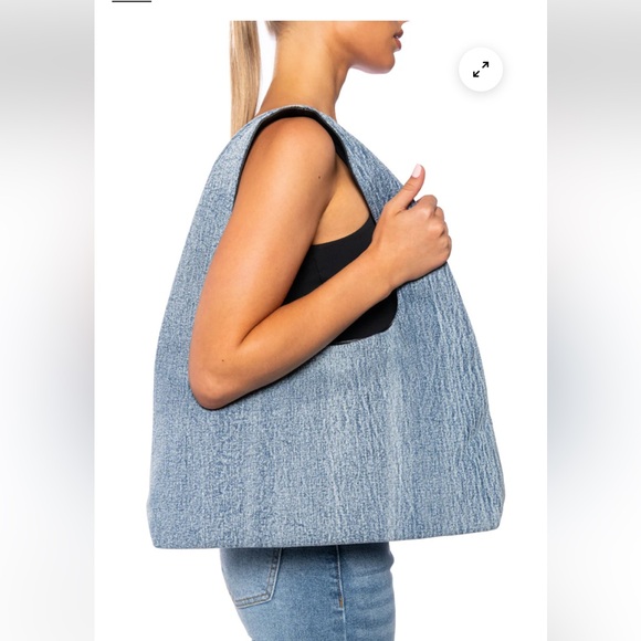 AKIRA | Bags | Nwt Oversized Denim Shoulder Bag | Poshmark